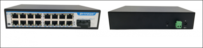 Multi Ports Fiber Optic Switch 1000 Base - X With Redundant Dual DC ...