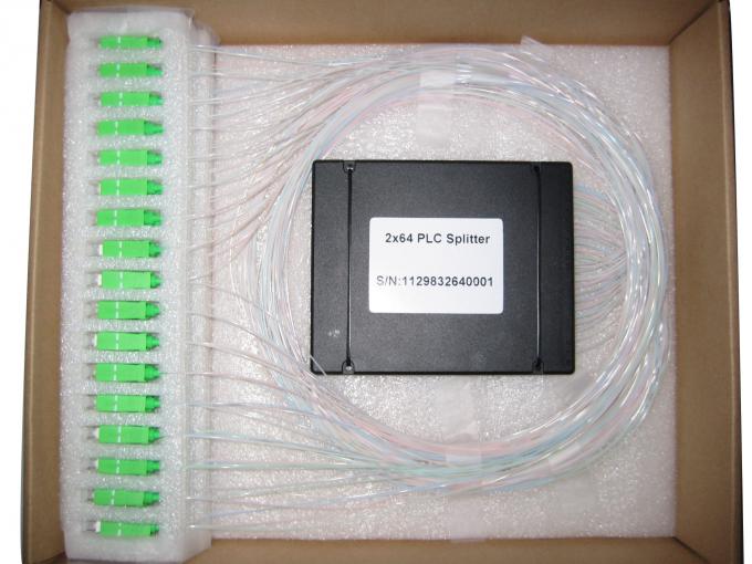 SC/UPC/APC 2x32 PLC Fiber Optic Splitter ABS Module For FTTH 1260~1650nm