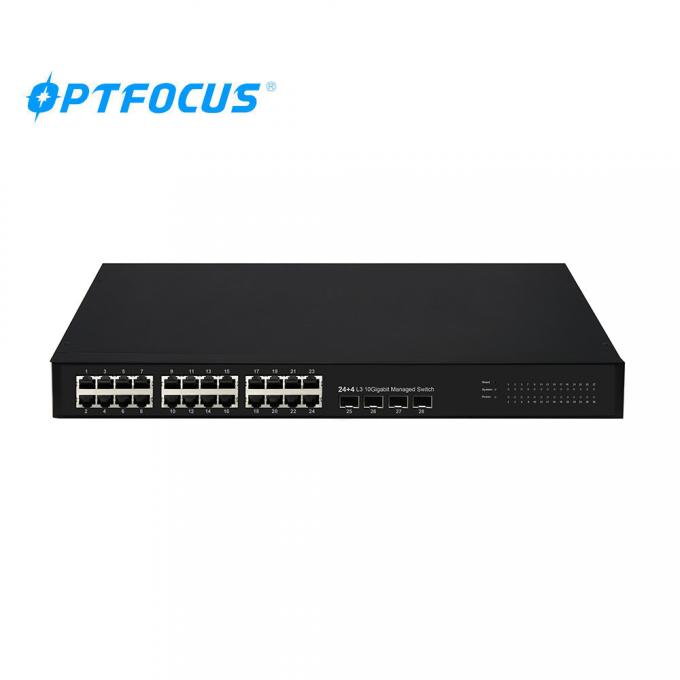 24 10/100/100M Ports ASIC Chip 10G Ethernet Fiber Switch with IPv4/IPv6 ...