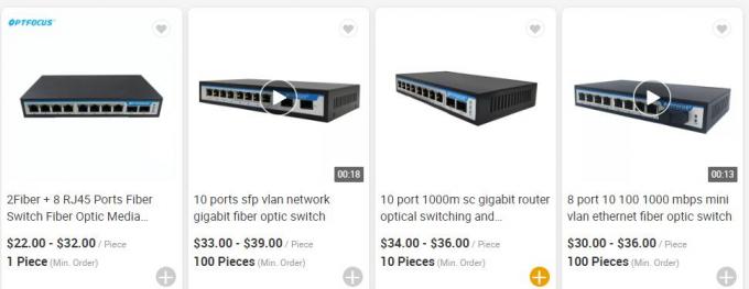 24 10/100/100M Ports ASIC Chip 10G Ethernet Fiber Switch with IPv4/IPv6 ...
