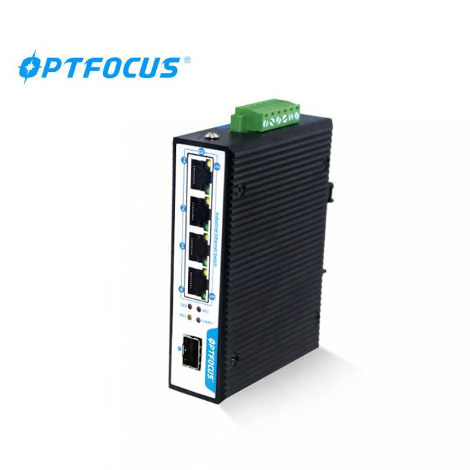Industrial 4 Ports Ethernet Managed Switch 1 Port Gigabit Dual Fiber ...