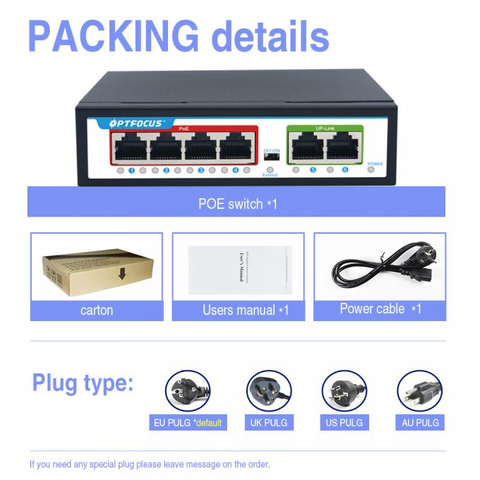 Customized 4 Port Poe Switch 20km 4*10/100Mbps POE Port + 2*10/100Mbps ... Customized 4 Port Poe Switch 20km 4*10/100Mbps POE Port + 2*10/100Mbps ...