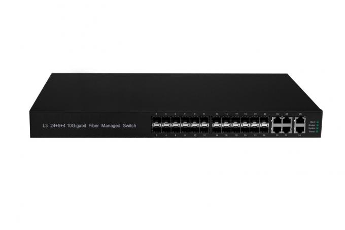 Factory OEM/ODM Fiber Optic Switch L3 10Gigabit Fiber Managed Switch 24 ...